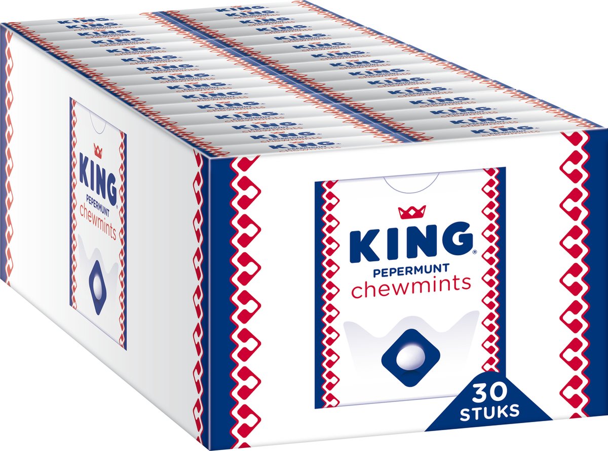 King Chewmints Original 30 doosjes à 27 g - Kauwsnoepjes met pepermunt ...