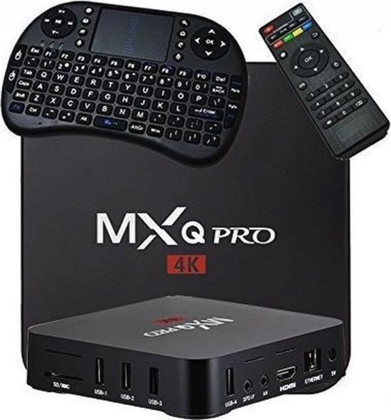 Android 6.0 tv box MXQ PRO 4K Ultra HD + Kodi 17.5 + Rii I8 Zwart Wireless keyboard | bol