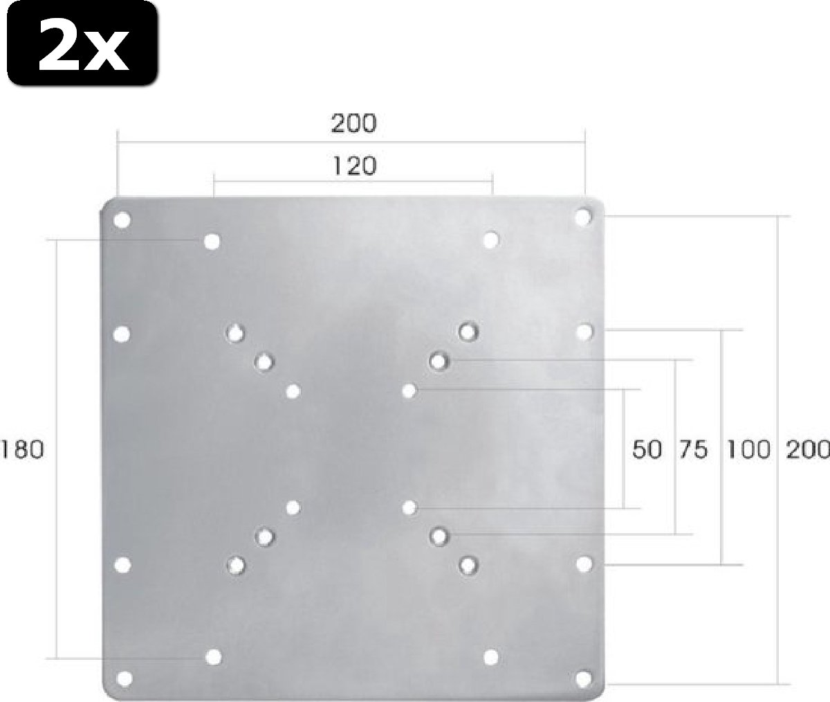 2x Newstar FPMAVESA200 Verloopplaat | bol.com