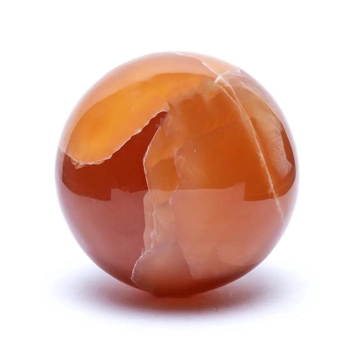 Oranje Calciet Edelsteen - Honing Bol - AA Kwaliteit - 6cm | bol.com