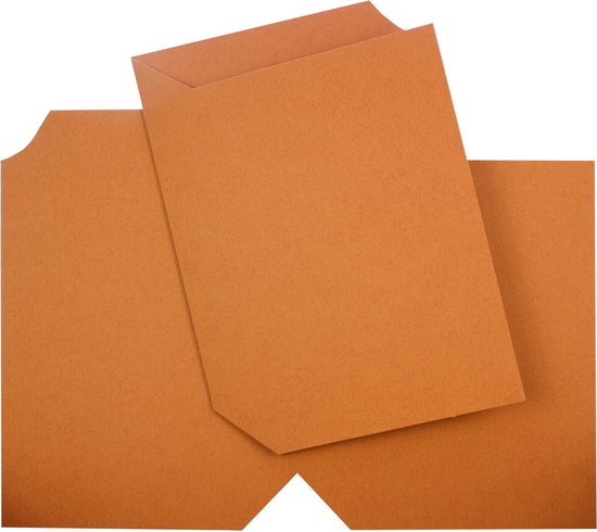 40 Boek Kaarten met envelop - Bruin - Maak zelf mooie Kaarten in de ...