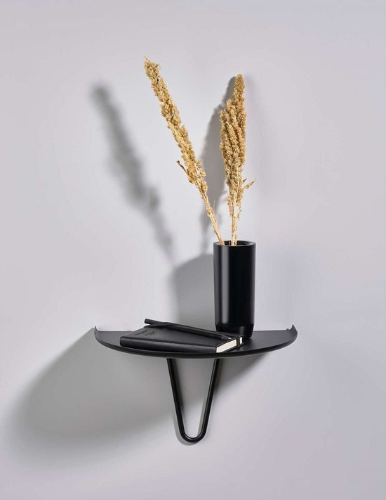 Zone tablet halfrond L30xB20xH18cm A-SHELF mat zwart | bol.com