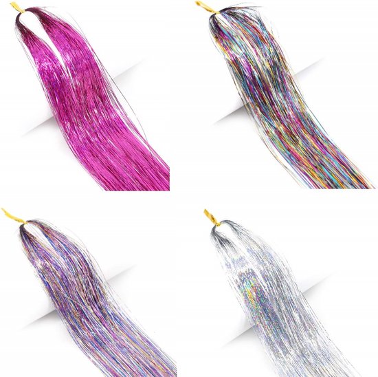 Hair tinsel - Haar glitter - Glitter extensions - Hair tinsel glitter ...
