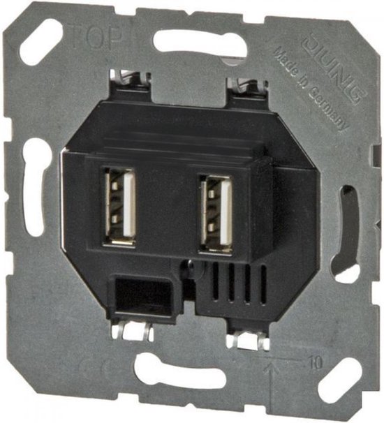 Jung USB voeding inbouw - USB32SW - 2 uitgangen | bol.com