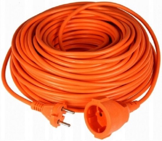 Verlengsnoer geaard oranje 30 meter (2 x 2.5 mm²) | bol