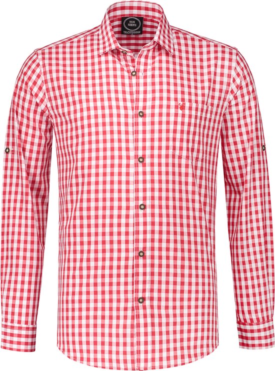 Oktoberfest Overhemd Heren - Blouse - Rood-Wit - Maat 4XL | bol.com