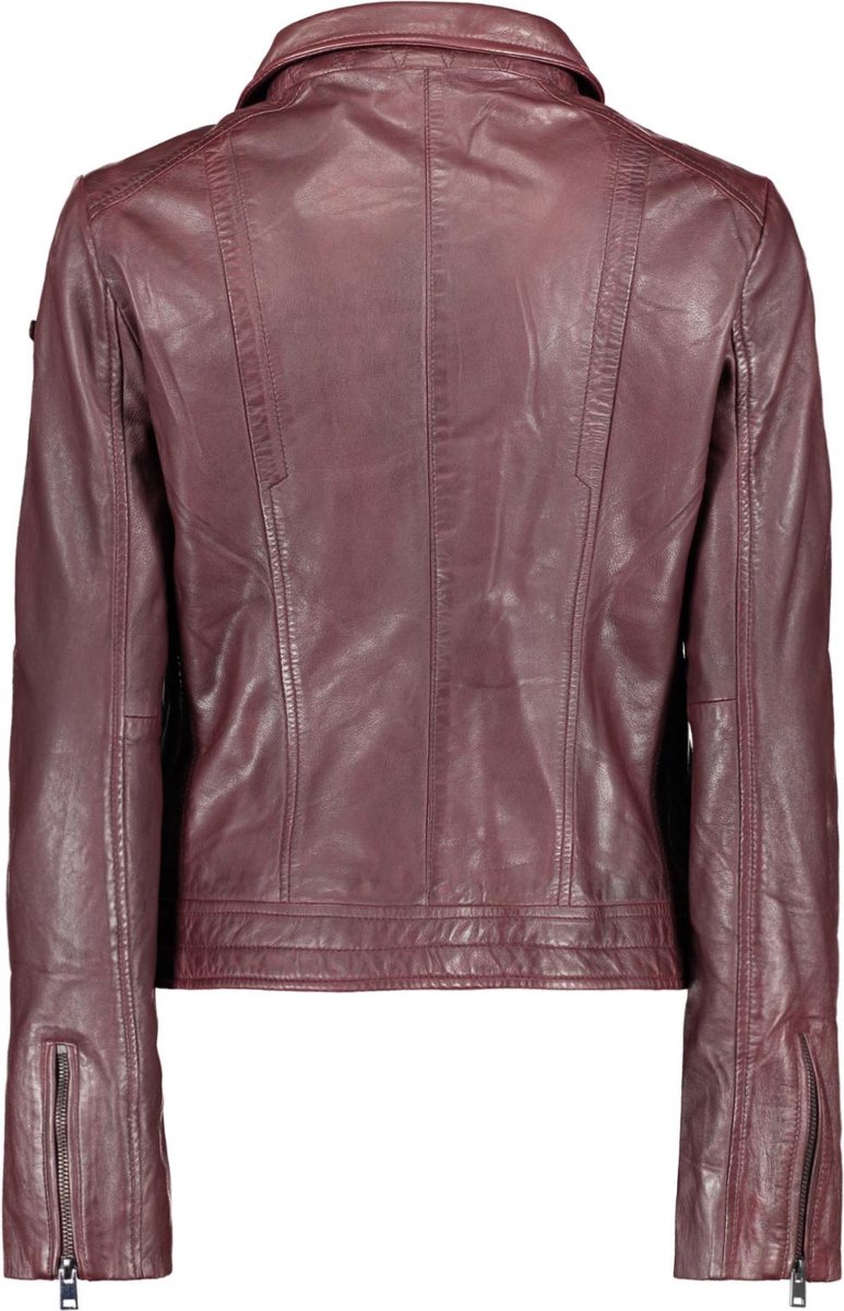 Donders Jas Leather Jacket 57488 Bordeaux Dames Maat - 42 | bol.com