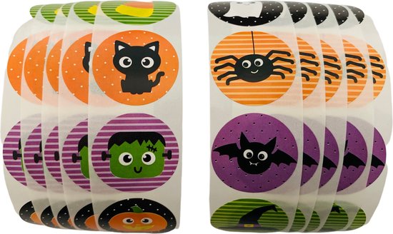 40 Halloween Stickers - 5 stuks per motief -... | bol.com
