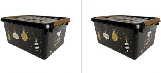 SUNWARE kerstballenbox Q-line - 15 liter - set van 2 stuks | bol