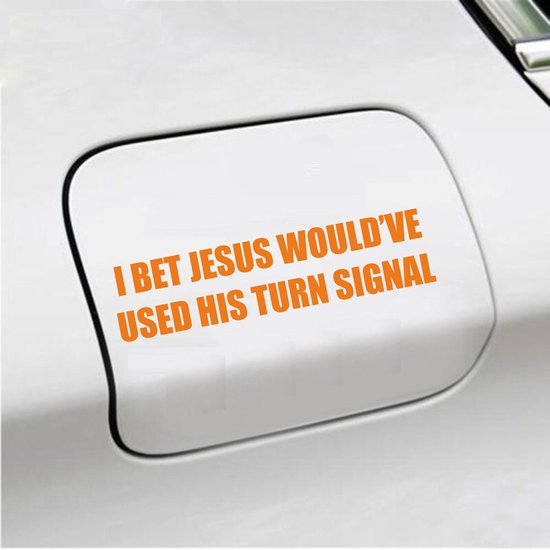 Bumpersticker - I Bet Jesus - 3,5 X 14,8 - Oranje | bol