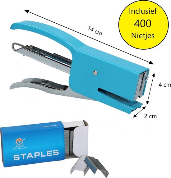 Kreeft | Nietmachine | Blauw | Gratis 400 Nietjes | Niettang ...