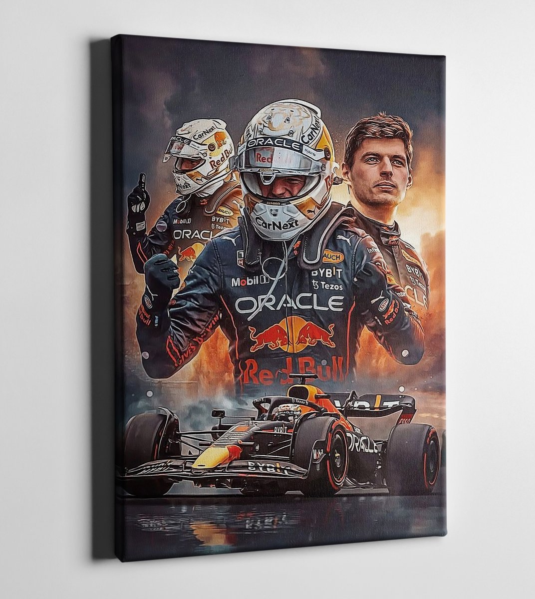Luxe Max Verstappen Red Bull Canvas Schilderij - Inclusief Ophangsysteem - Formaat 70x50 | bol