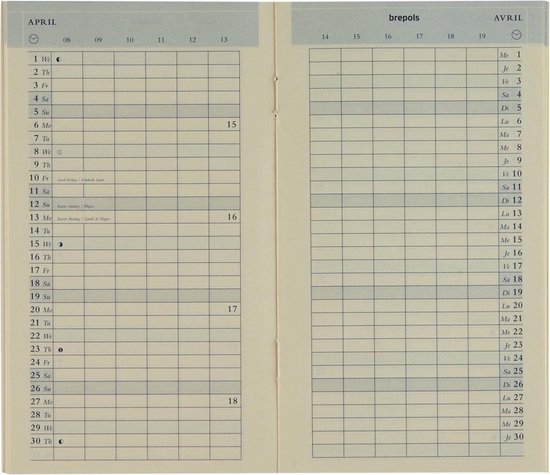 Brepols Agenda 2023 - Plan-O-Rama Vulling - Geniet - 9 x 16 cm | bol