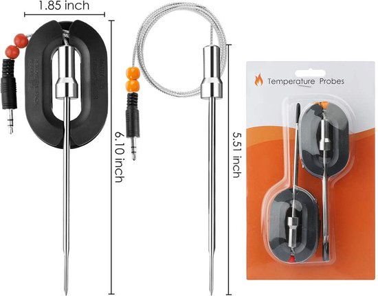 2 pack Temperature Smart Probes | Uitbreidingsset voor ToGrill AT-02 ...
