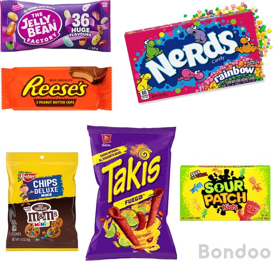 Amerikaans Snoep - Snackpakket XL - Takis Fuego - Nerds - Jelly Beans ...
