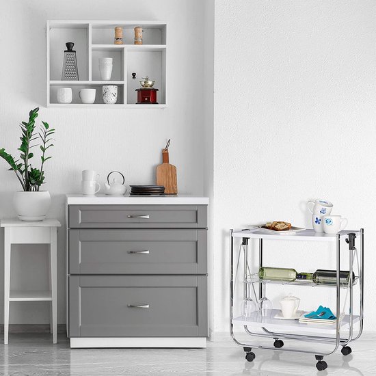 Premium Keukentrolley – keuken planken - Opberg Trolley op wielen – met ...
