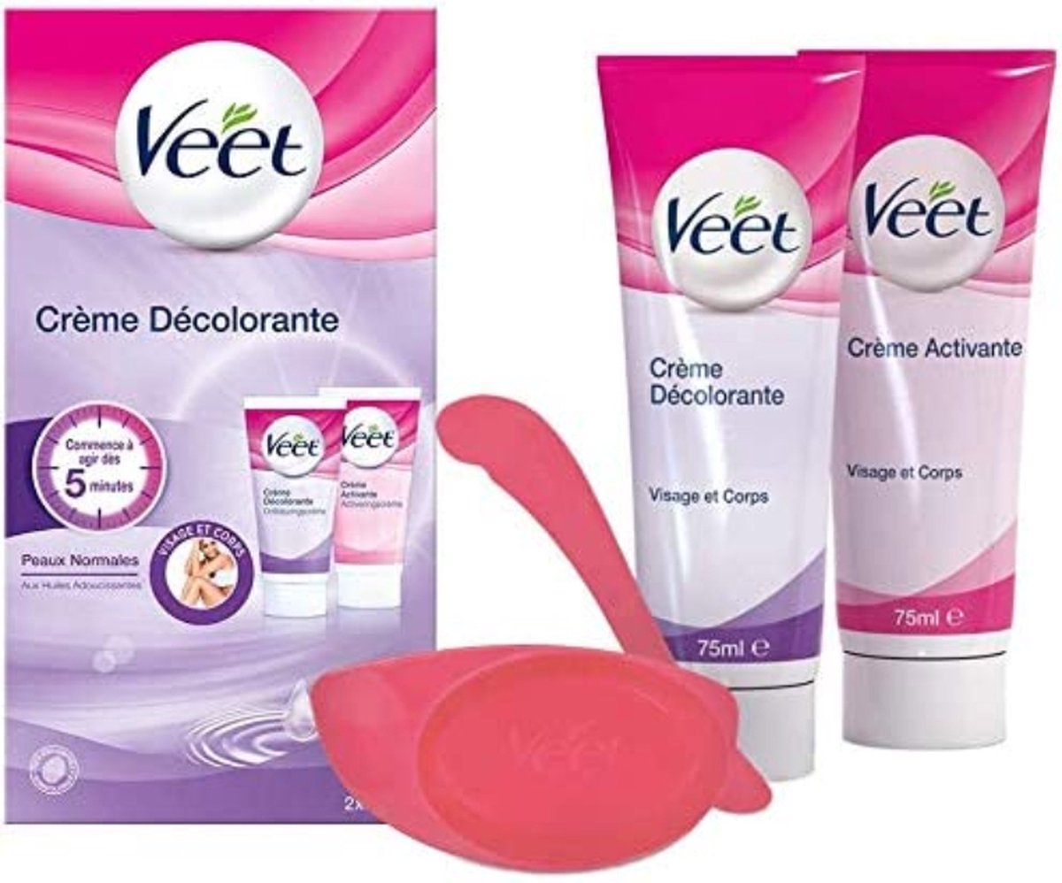 Veet Set Voor Haarontkleuring - Gezicht en Lichaam - Normale Huid ...