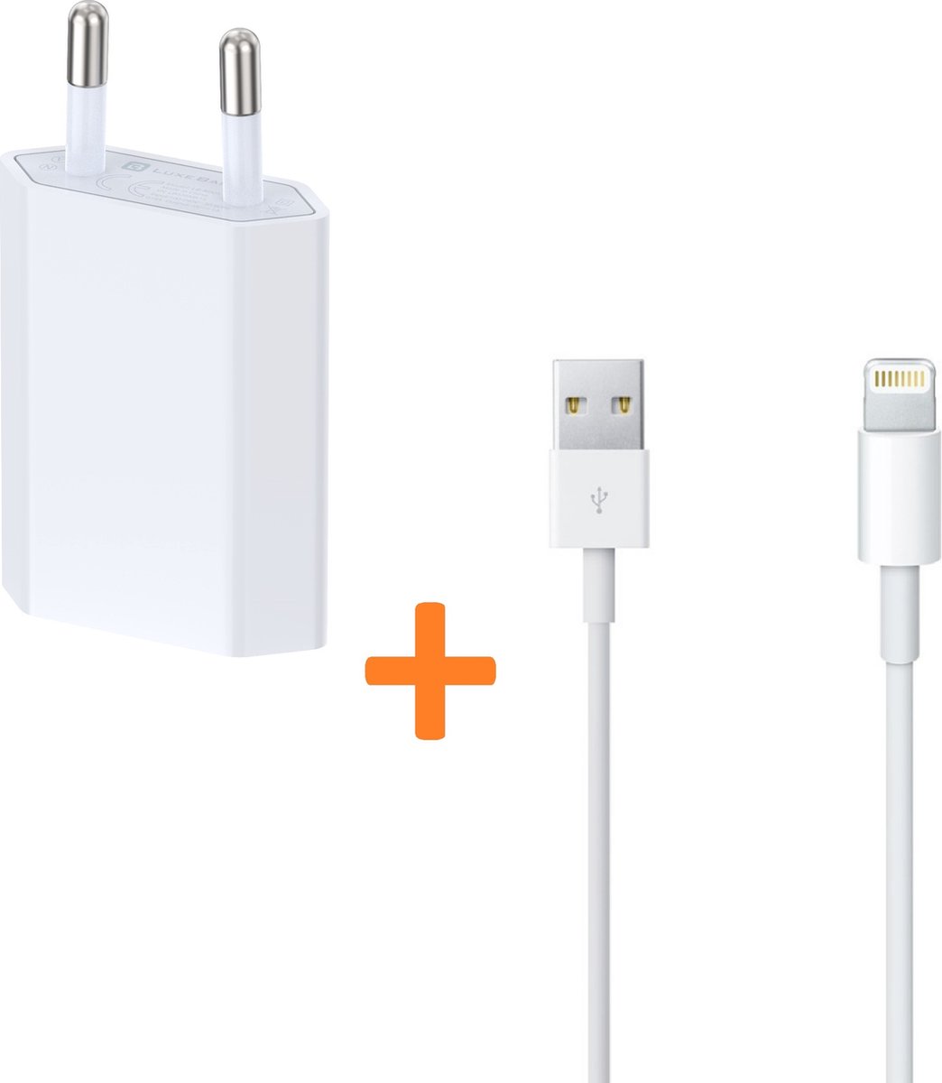 USB Oplader - iPhone lader met (Apple Lightning naar USB) Kabel 1 Meter ...