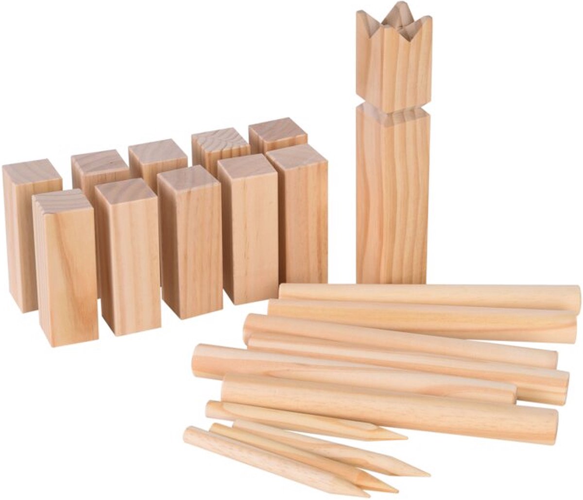 Kubb Outdoor - Hout Buitenspeelgoed - Kubben - Camping spel | bol.com
