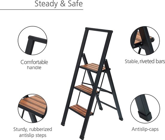 Huishoudtrap – small ladder – kitchen step – household step – mini ...