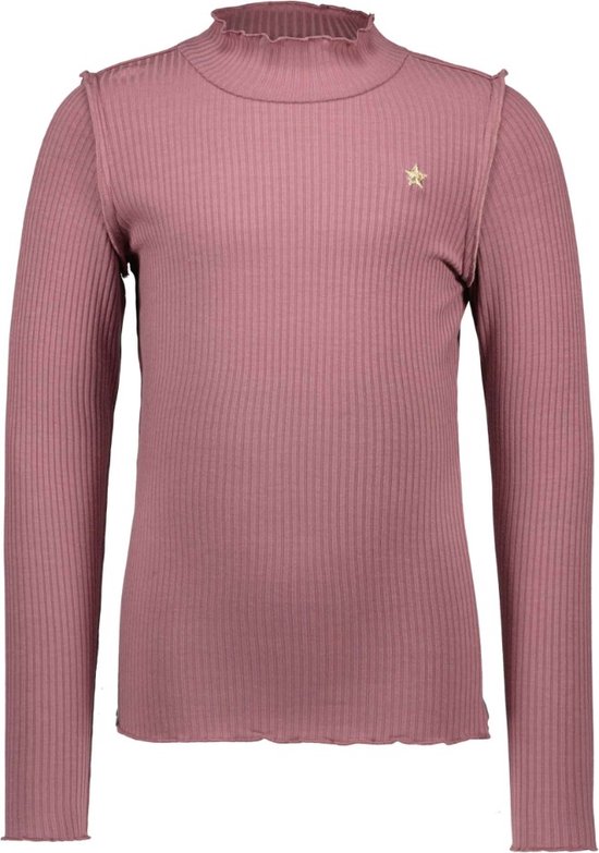 FLO turtle neck F208-5424 rib rollneck plum roze | bol