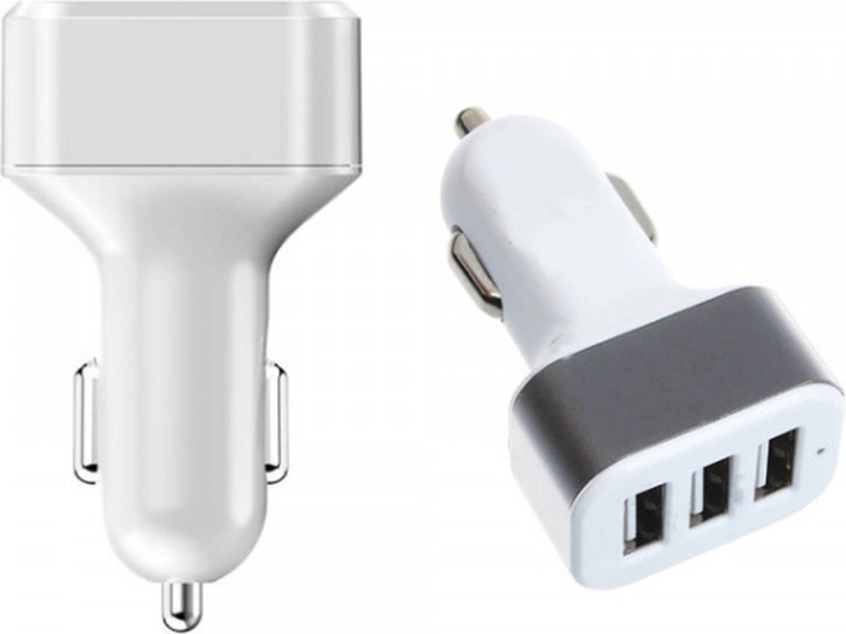 Autolader 3x USB-A aansluiting - auto oplader USB - Sigarettenaansteker ...