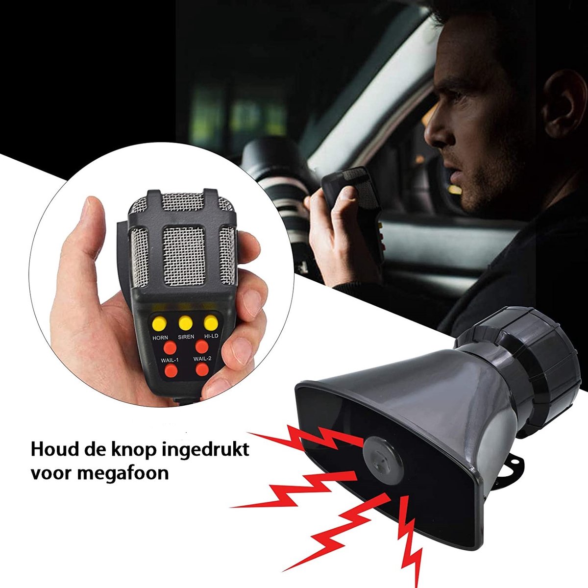 Auto sirene - Toeter - Megafoon - 110dB | bol