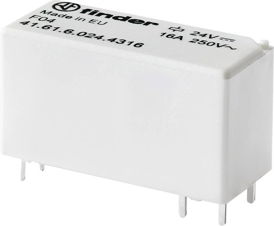 Finder 41.61.6.024.4316 Printrelais 24 V/DC 16 A 1x NO 1 stuk(s) | bol.com