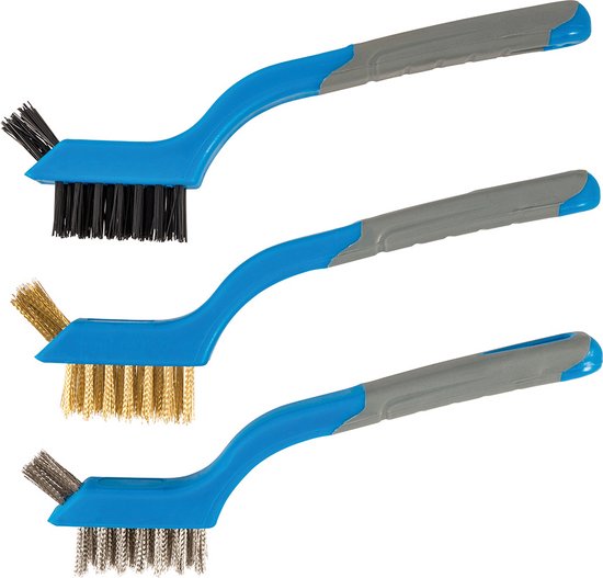 Silverline 3-delige mini staalborstel set | bol.com