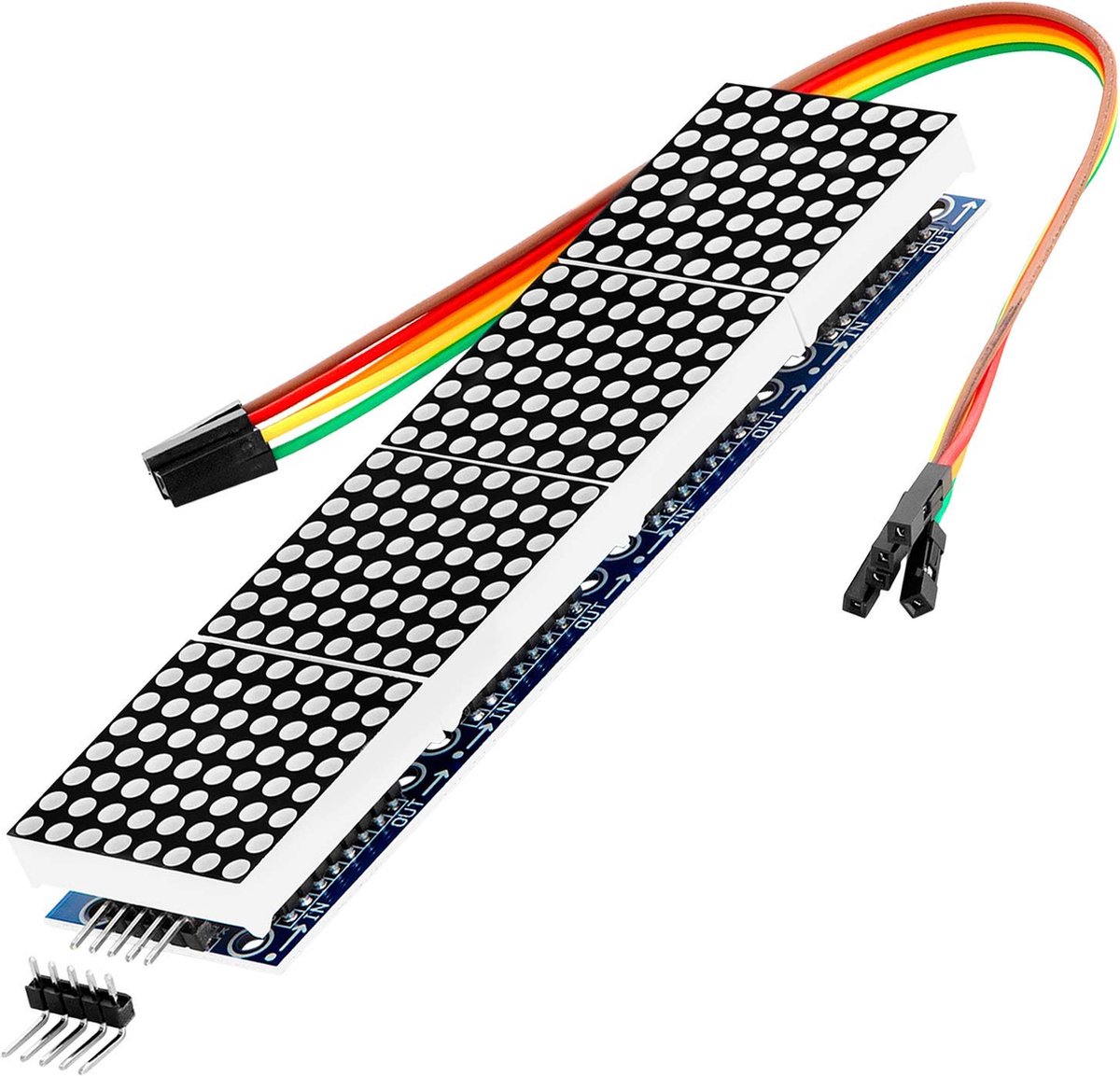 Leds Dots Programming MAX7219 Dot Matrix 4 In 1 Display Module With Arduino Led Matrix