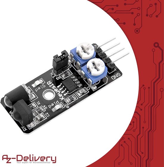 AZDelivery 5 x KY-032 IR Obstacle Sensor Module compatibel met Arduino ...
