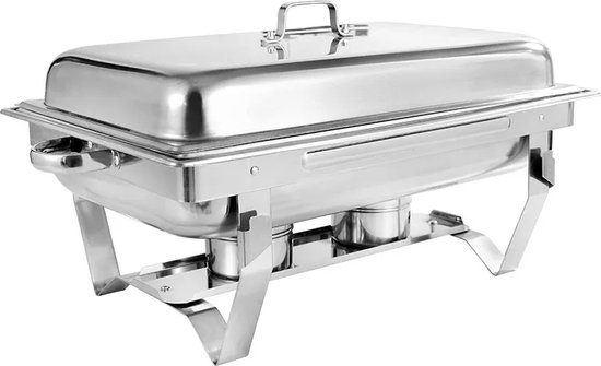 KitchenPrince Chafing Dish chrome 2 plateaux - chauffe-plats - maintien ...