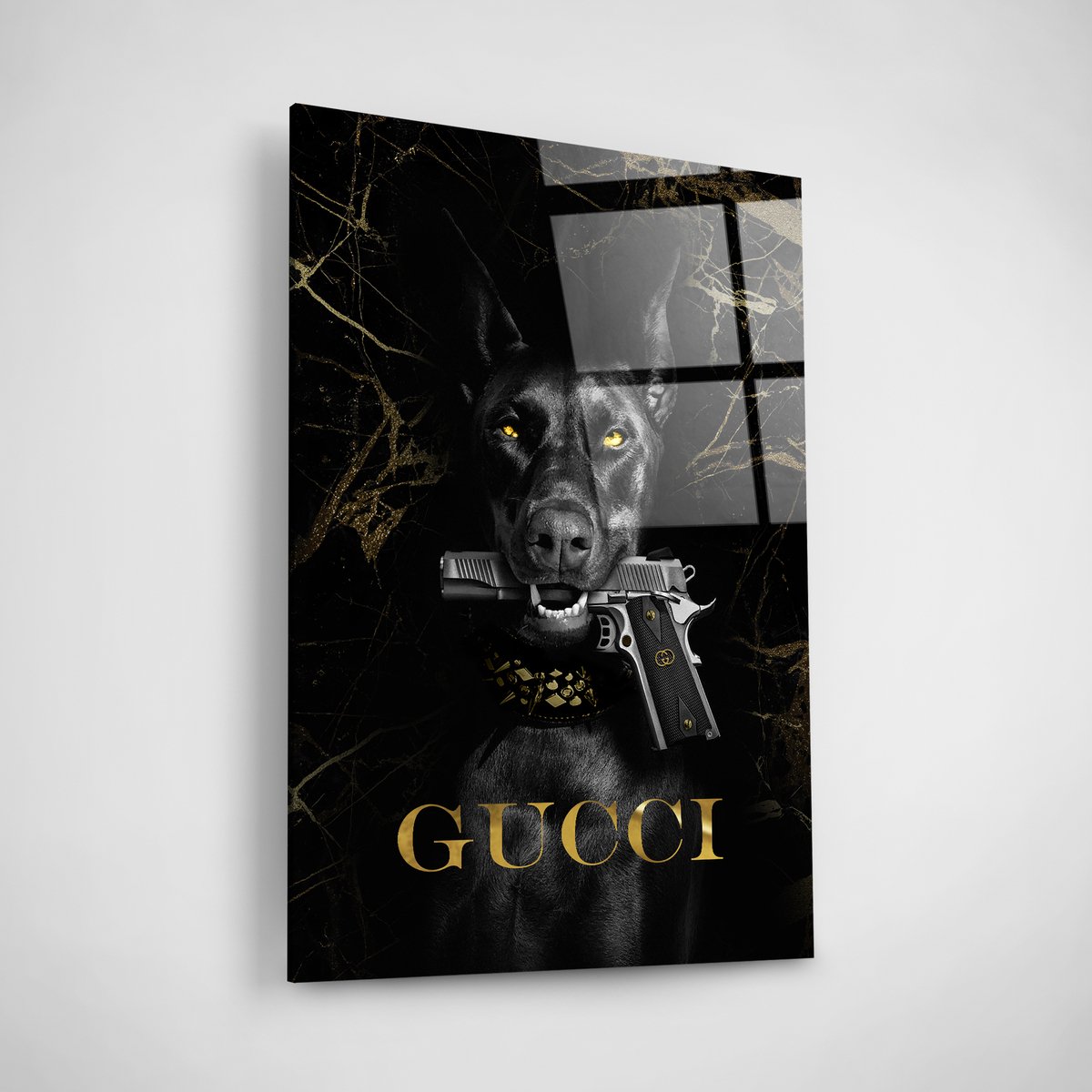 Artevue - Schilderij - Gucci hond Plexiglas met luxe ophangsysteem - Top Kwaliteit -... | bol.com