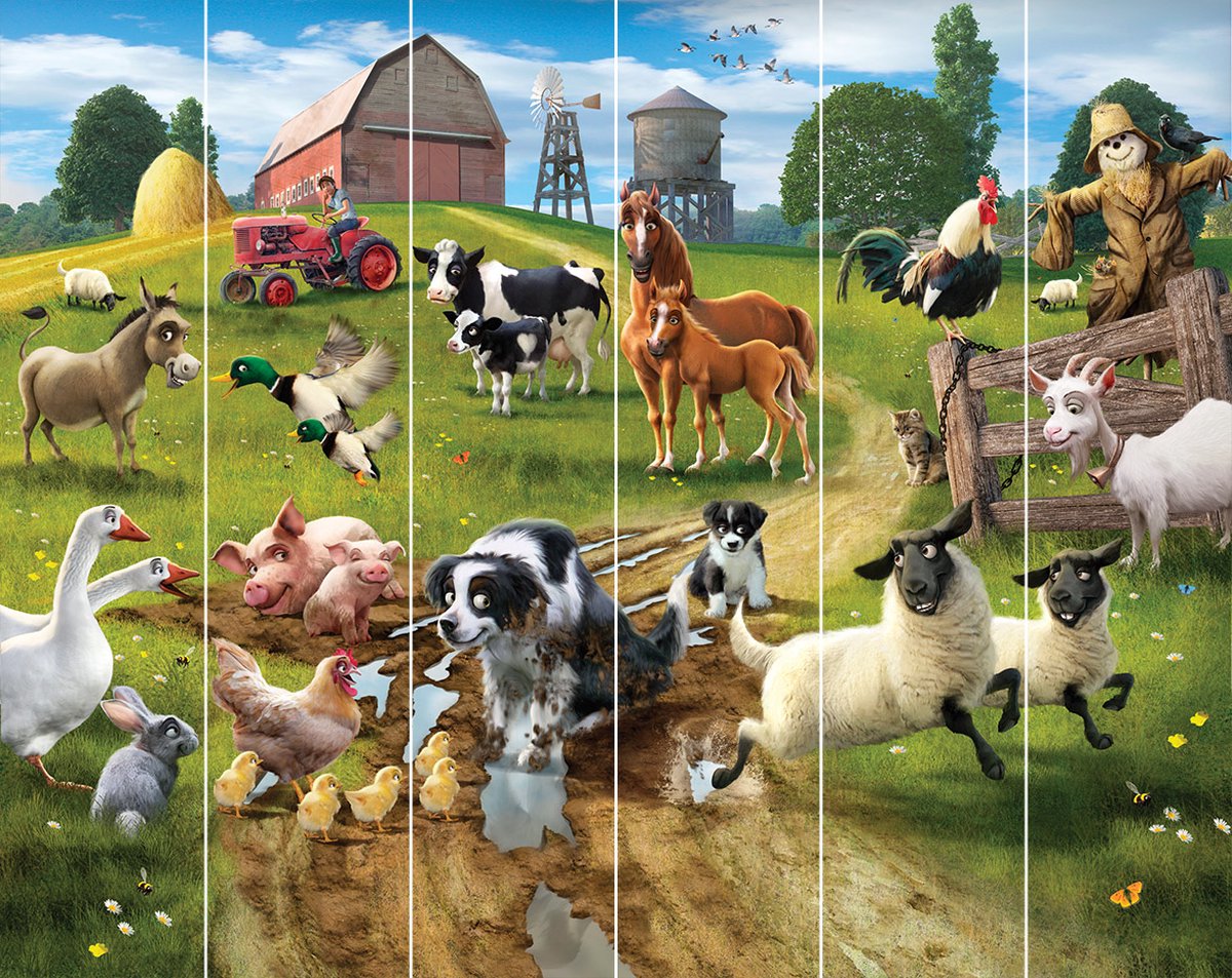 Walltastic - Ferme - Animaux de la ferme de la Ferme - Poster Wallpaper ...
