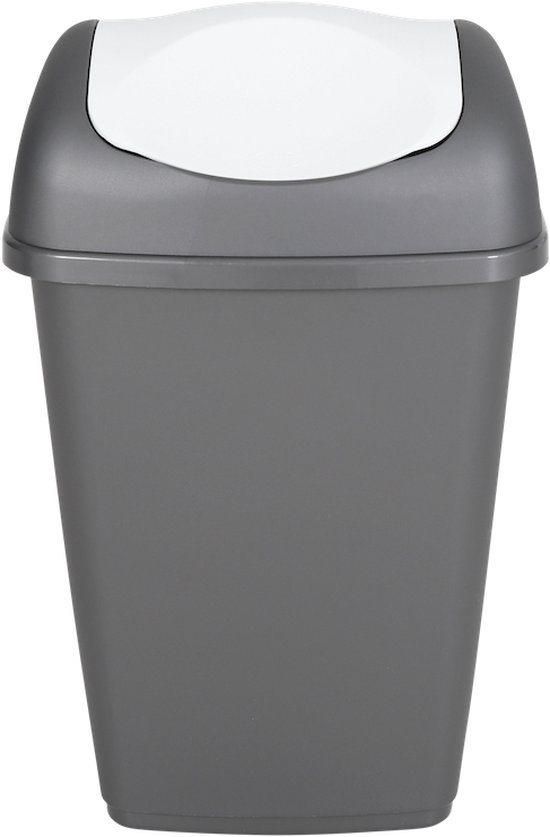 Prullenbak - Flip Prullenbak - 9L- Zwart | bol.com