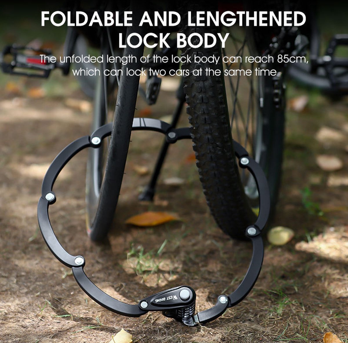 Mtb Fietsslot – Opvouwbare Fiets Lock - Hoge Veiligheid Lock Voor ...