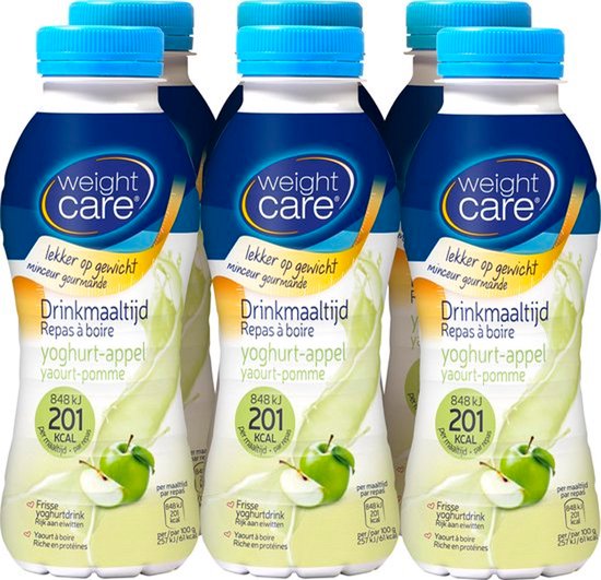 Weight Care | Drinkmaaltijd | Yoghurt & Appel | Tray | 6 x 330ml | Snel ...