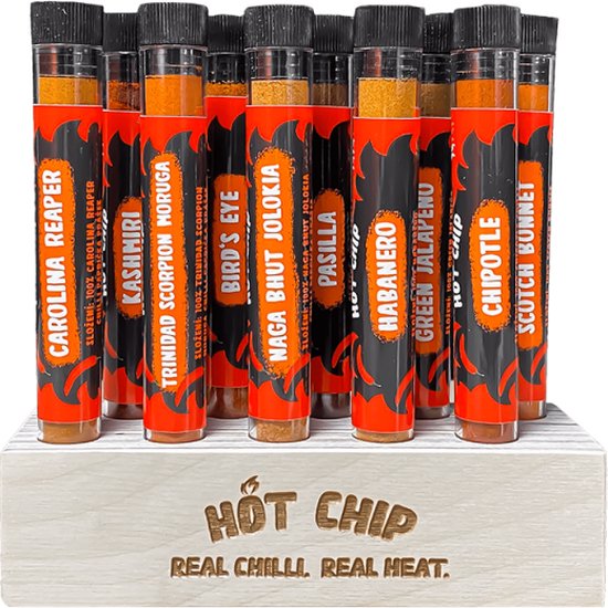 Extreme Pepers Kruidenset - 10 verschillende hete peper poeders ...