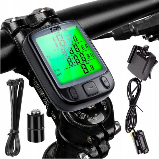 Fietscomputer - 27 functies - Achtergrondverlichting - Waterbestendig ...