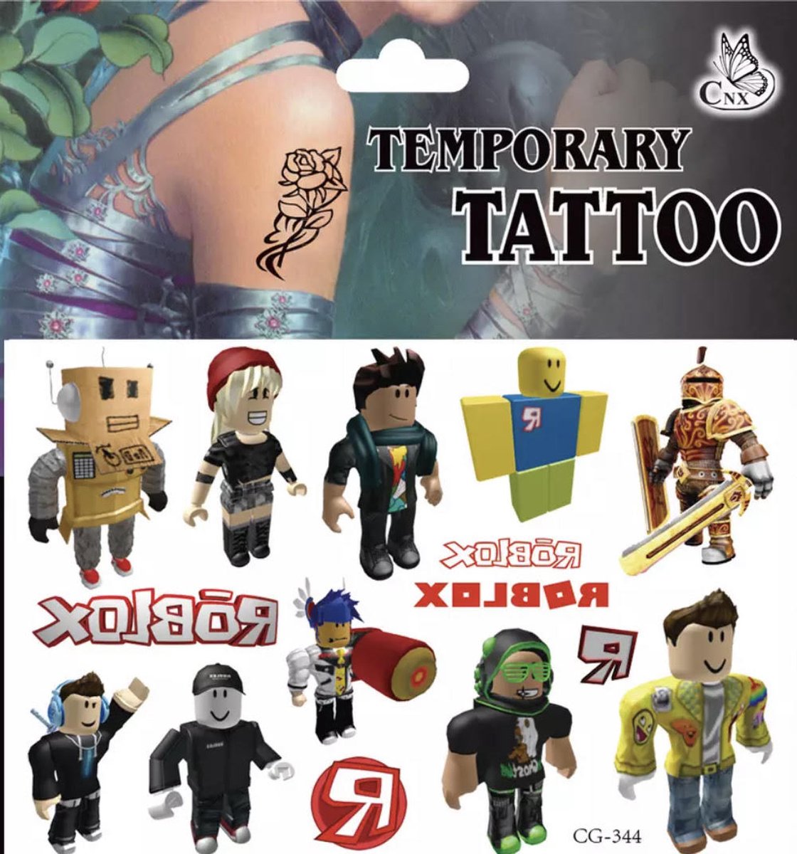 Tatouage Roblox - Trucs Roblox - Adoptme - Brookhaven - Neptattoo Roblox - Cadeau fête... | bol.com