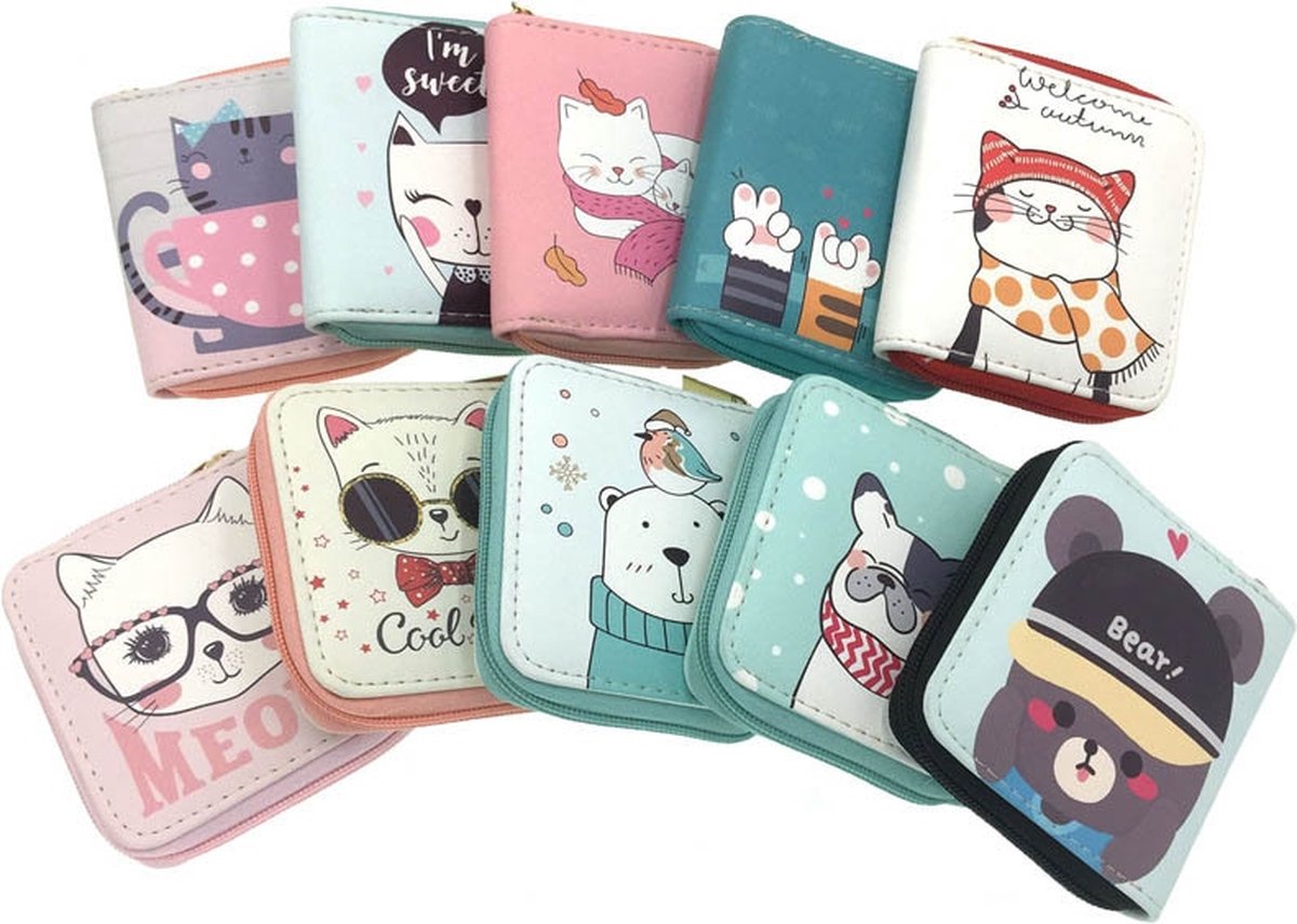 AMODI - Portemonnee dames - Meisjes portemonnee - Compact - Cadeau ...