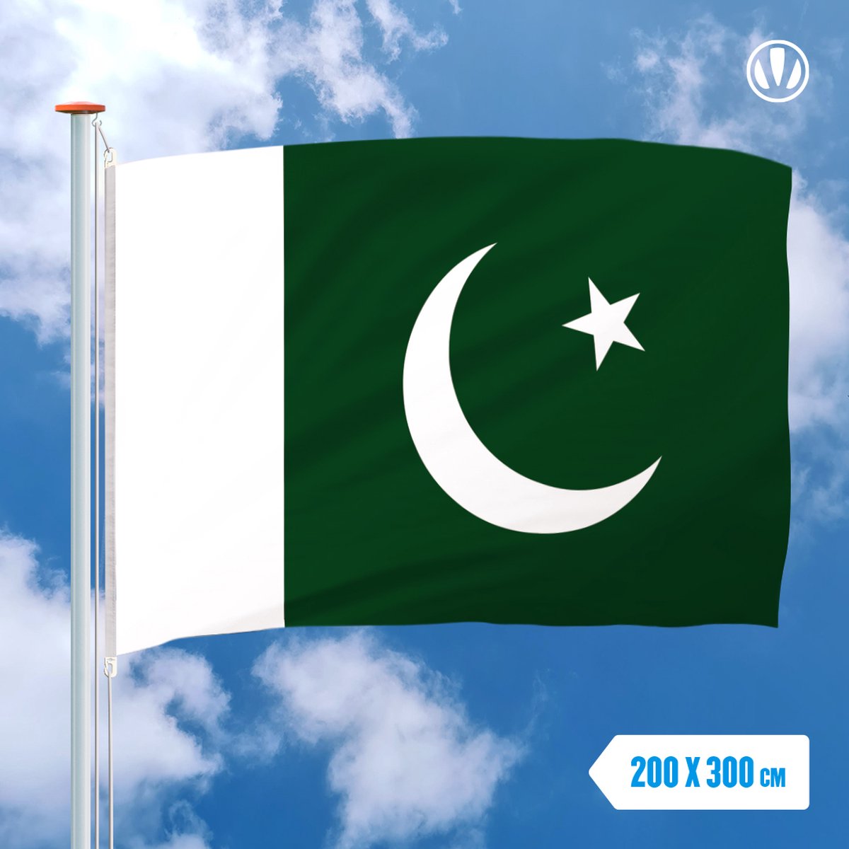 Vlag Pakistan 200x300cm - Spunpoly | bol.com