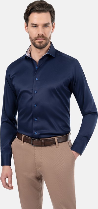 Overhemd Lange Mouw 75680 Lance Navy | bol.com