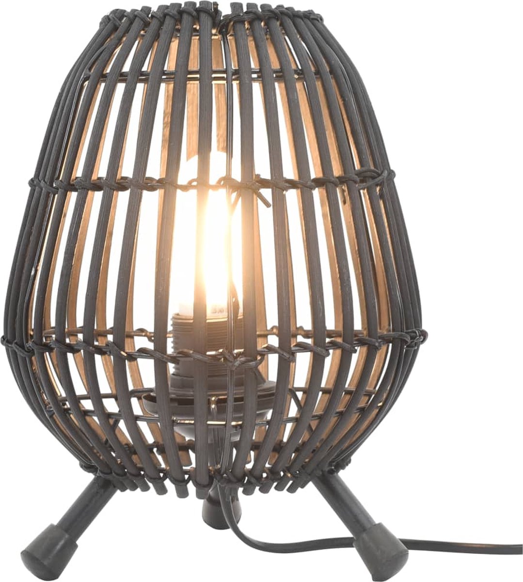 Prolenta Premium - Tafellamp 60 W E27 20x27 cm wilgen zwart - Huis en ...