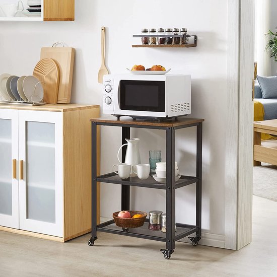 Premium Keukentrolley – keuken planken - Opberg Trolley op wielen – met ...