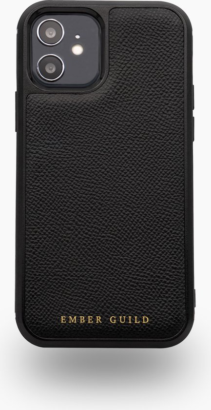 Ember Guild - Leder telefoonhoesje - iPhone 12 - Echt leer - Zwart ...