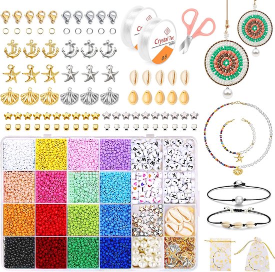 Kralen om te rijgen en kralen met letters | bol.com