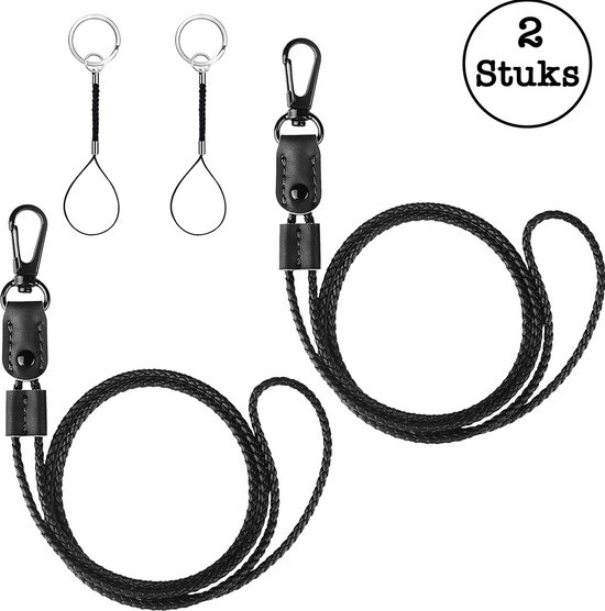 Set van 2 Lanyard voor Sleutelhanger en GSM - Verstelbare Nek Keycord ...
