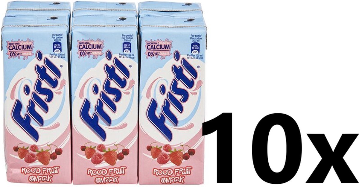 60x Fristi - Rood Fruit - Brikje - 200ml | bol.com