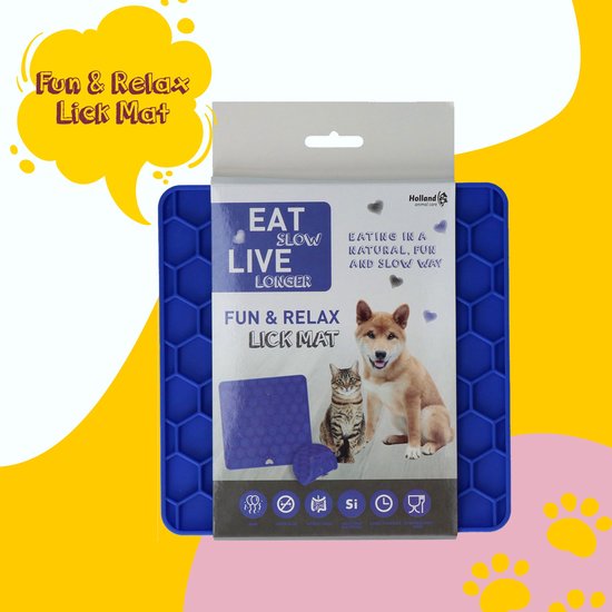 Eat Slow Live Longer Fun & Relax Lick Mat – Likmat voor honden – Anti ...